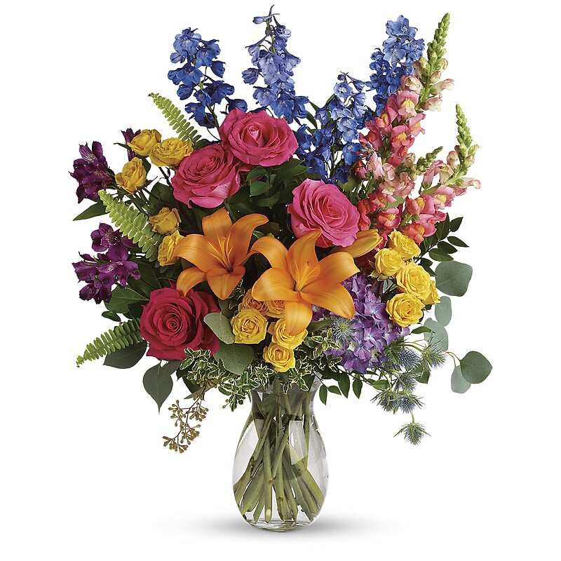 Colors Of The Rainbow Bouquet arranged by a florist in Lafayette, LA ...