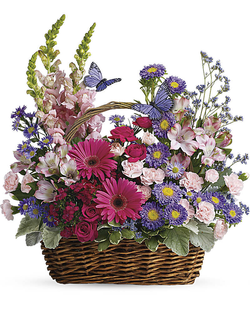 Country Basket Blooms arranged by a florist in Lafayette, LA : Les Amis ...