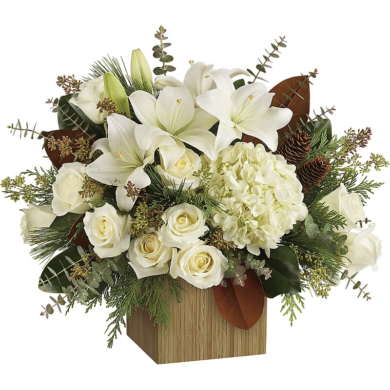 Snowy Woods Bouquet arranged by a florist in Lafayette, LA : Les Amis ...